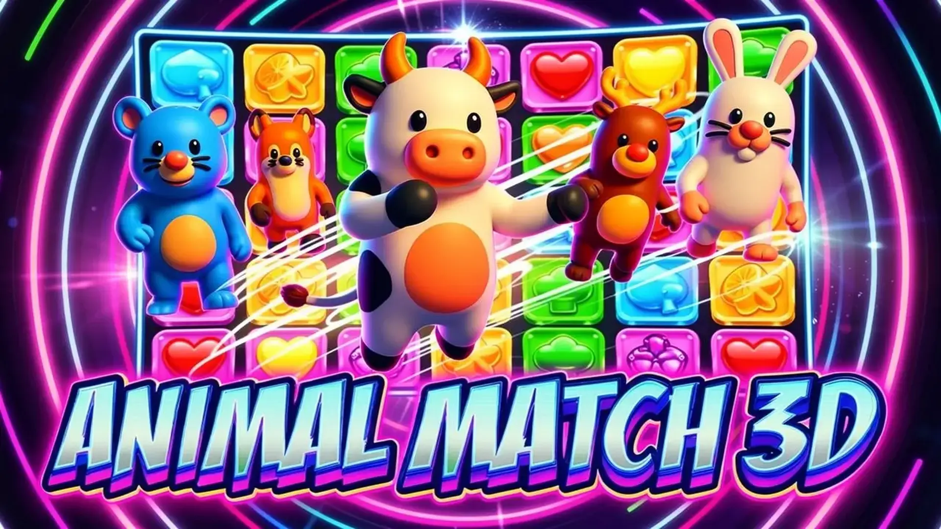 Play Animal Match 3D Free Online – No Download Puzzle